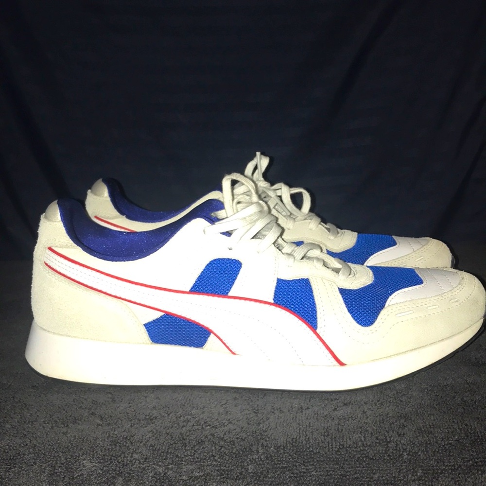 Puma R-System Men's Red, White & Blue Sneakers 9.5 - Gem